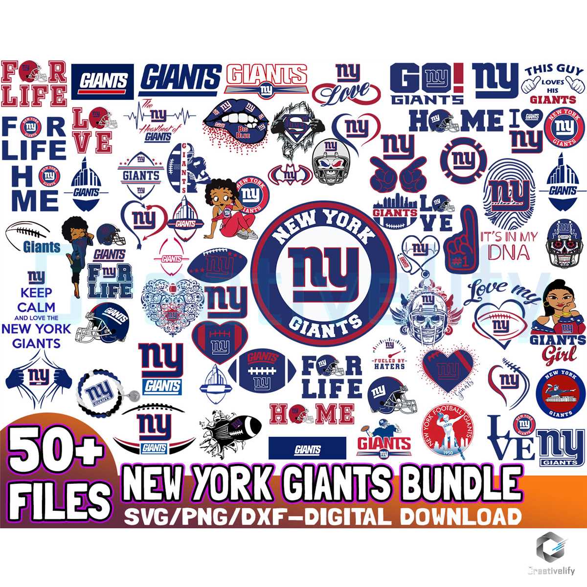 New York Giants Svg Bundle Instant Download - CreativeLify